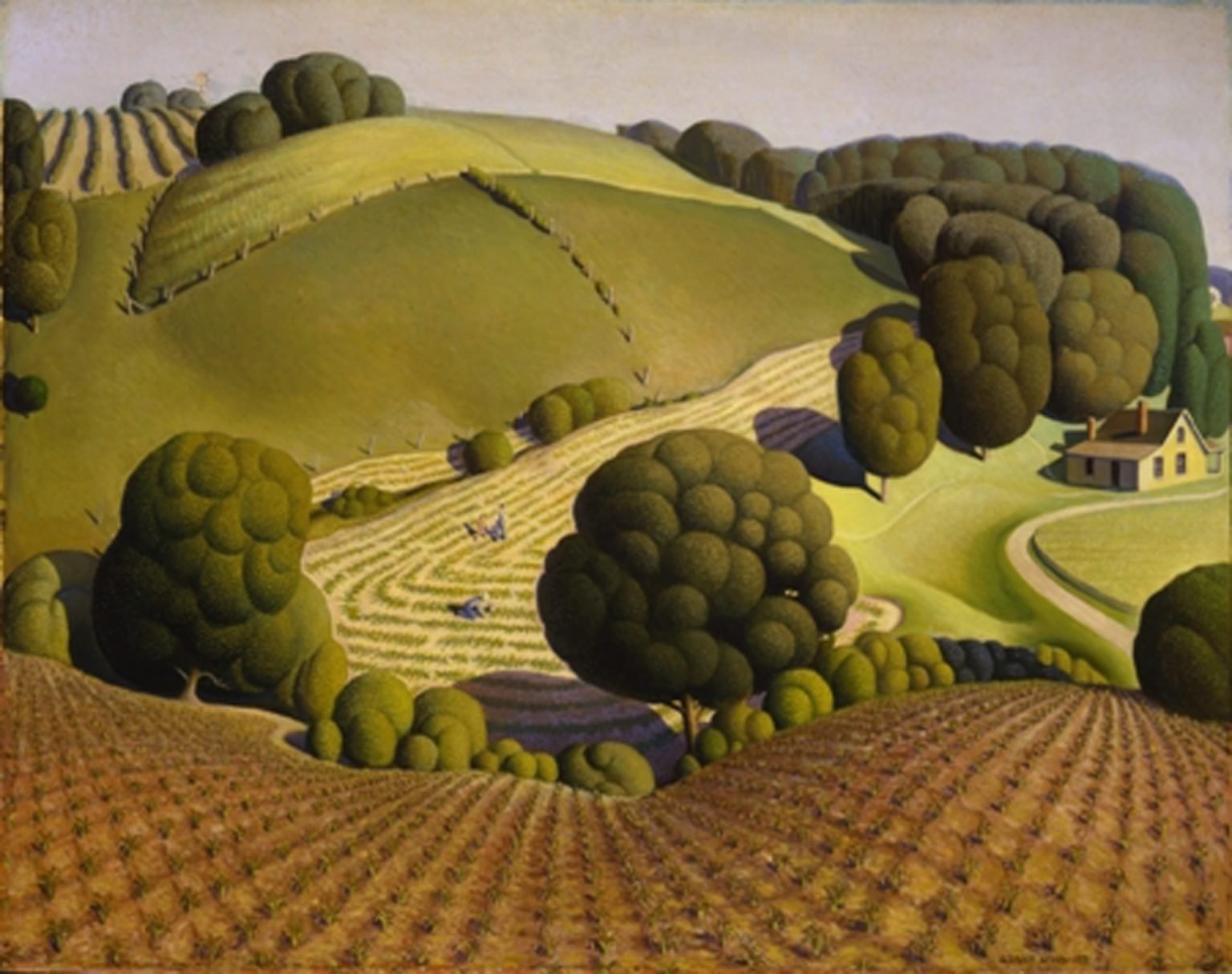 Grant Wood’s Paintings: American Gothic and 22 Others